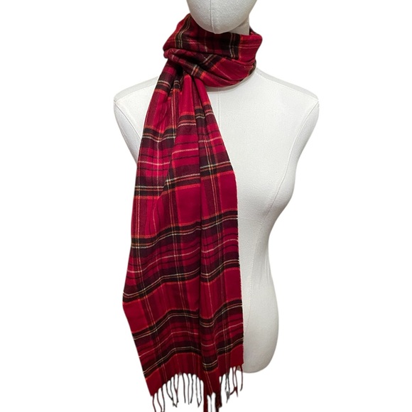 Merona | Accessories | Merona Red And Black Plaid Scarf | Poshmark